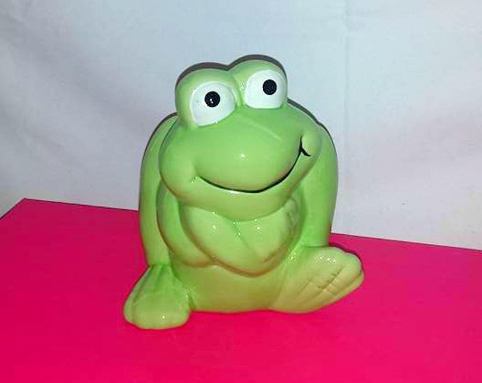 Vintage Green Frog Bank,kitsch, Childrens Bank,frog Piggy Banks,vintage ...