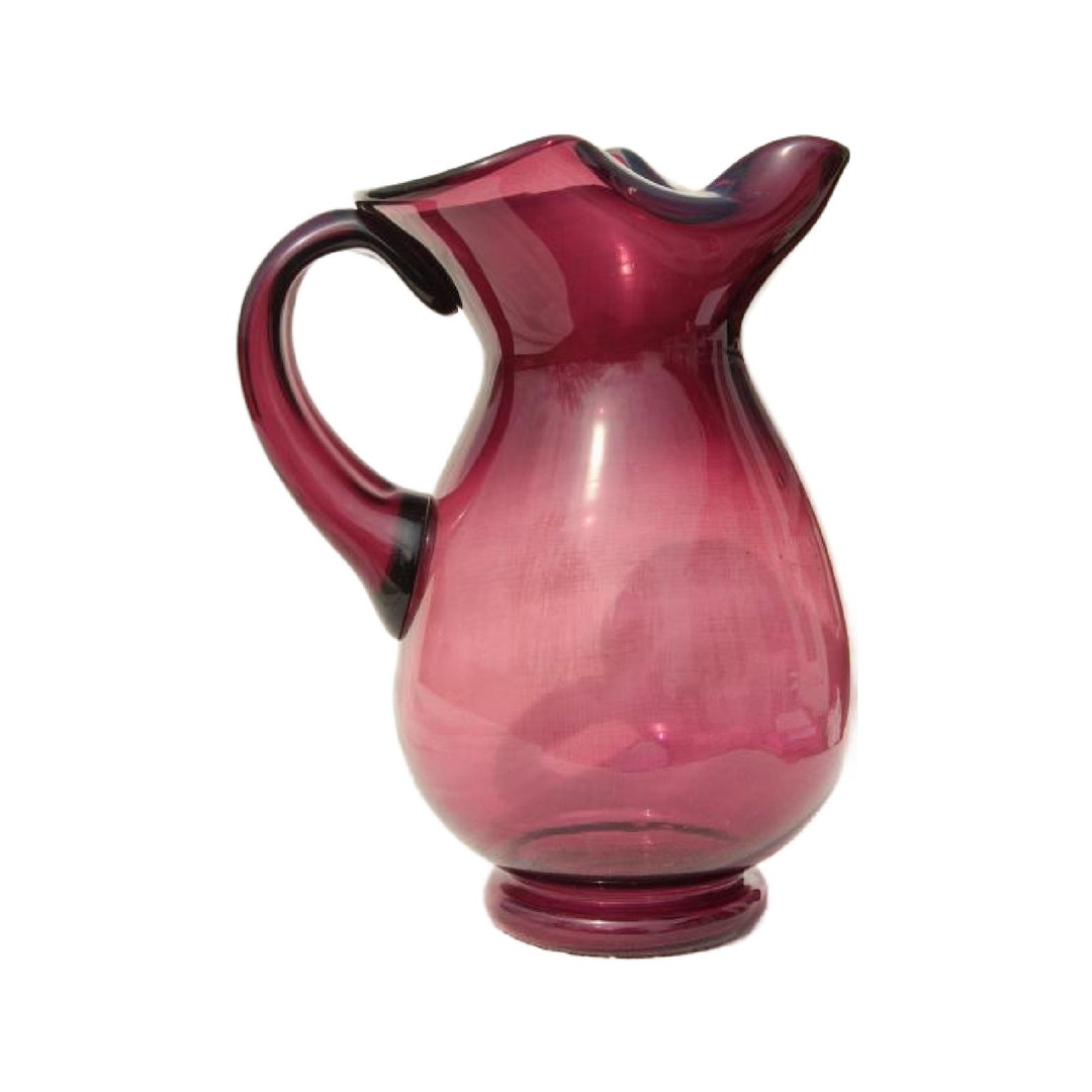 Amethyst Art Glass Pinched Spout Water Pitcher Carafe, Free Shipping - Etsy