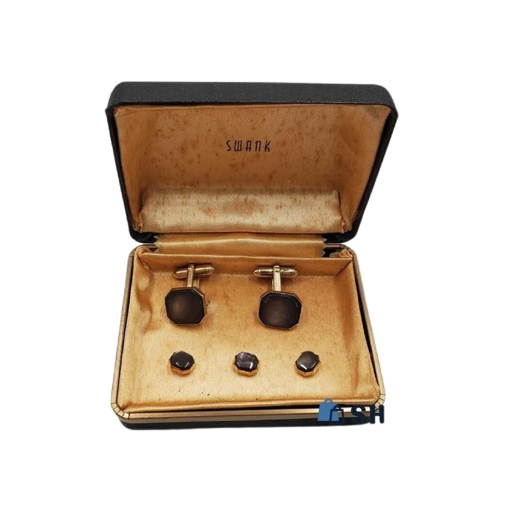 Vintage Swank Abalone Cufflink and Tie Tack Set, NEW OLD STOCK, Gifts ...