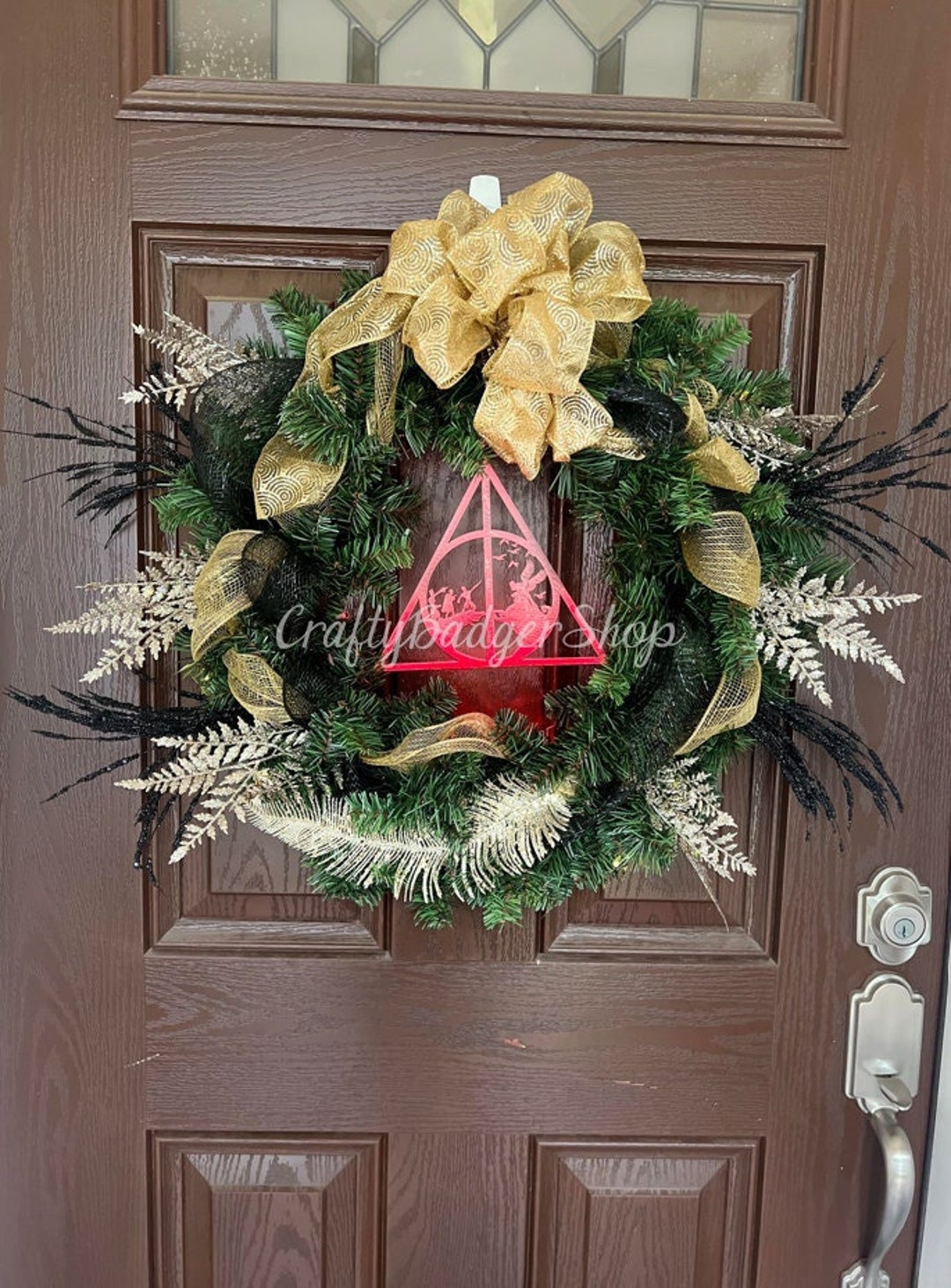 Hallows Wizard Brothers LED Christmas Wreath - Etsy