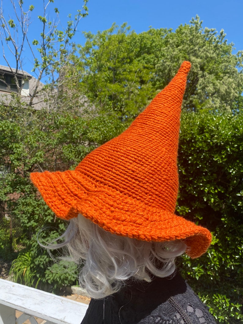 Orange Witch Hat Classic Halloween Hat Fancy Witch Hat - Etsy