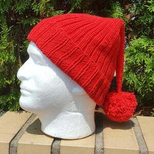 Hand Knitted Mr. Smee Hat: Red Cotton Pirate Costume - Etsy