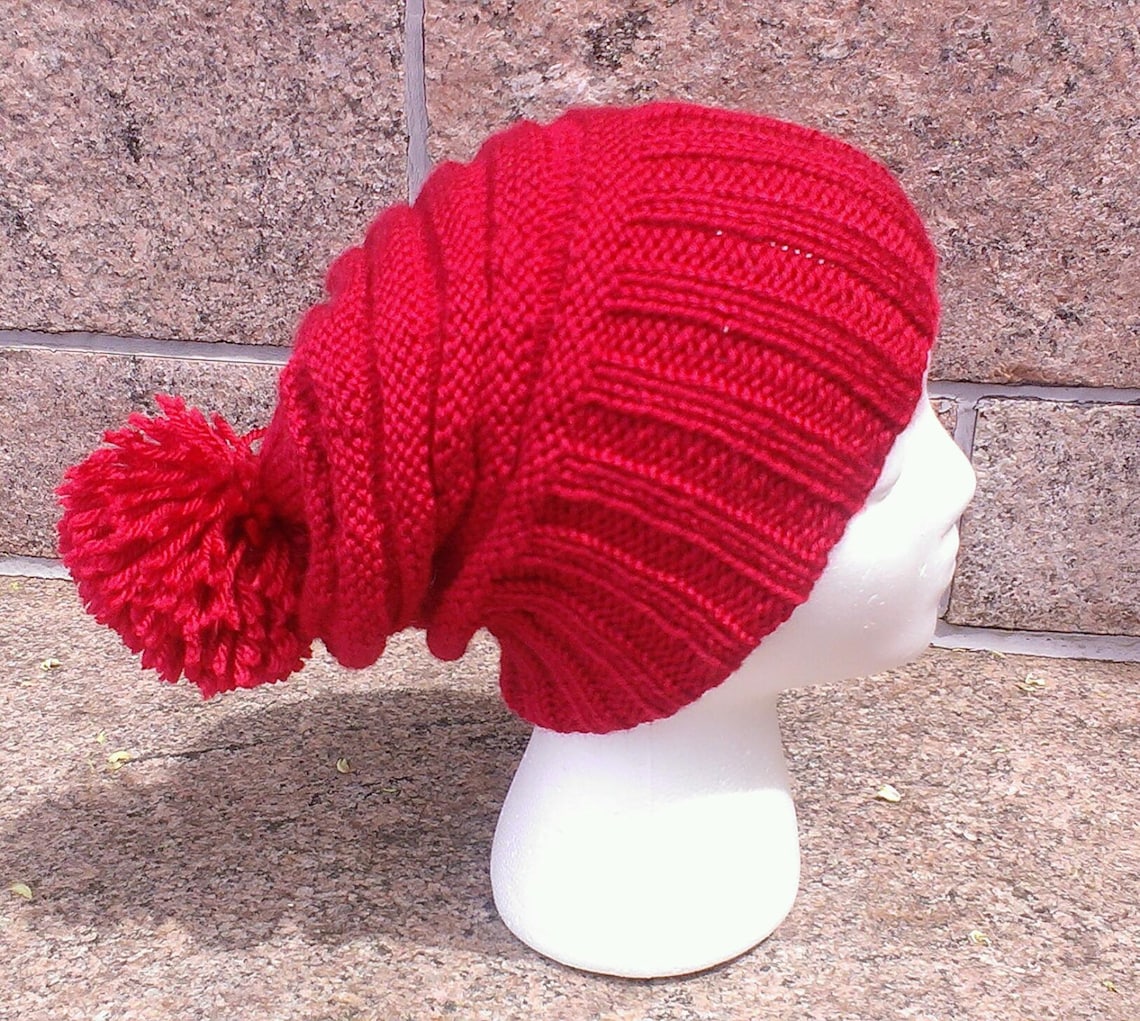 Red Hat Red Winter Hat Red Christmas Hat Valentine's - Etsy