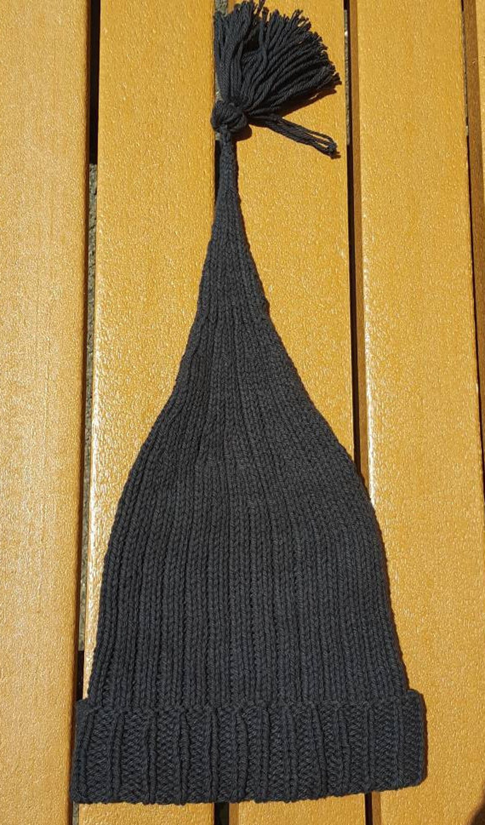 Scrooge Hat Goth Hat Black Sleeping Cap Black Halloween - Etsy