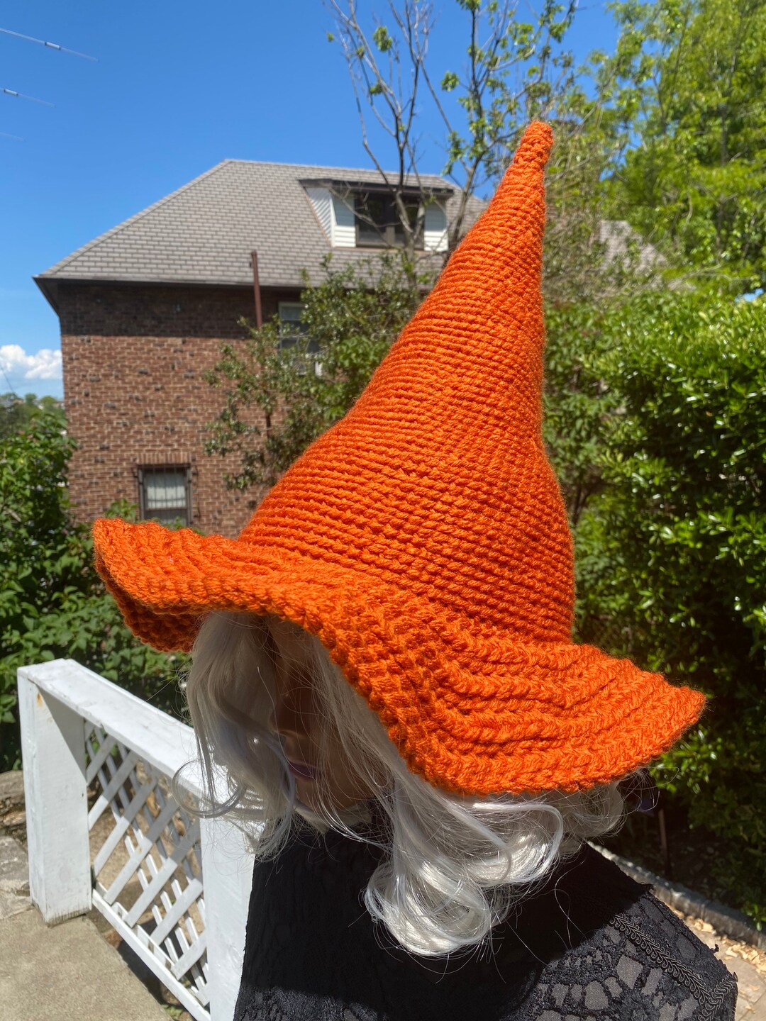 Orange Witch Hat Classic Halloween Hat Fancy Witch Hat - Etsy