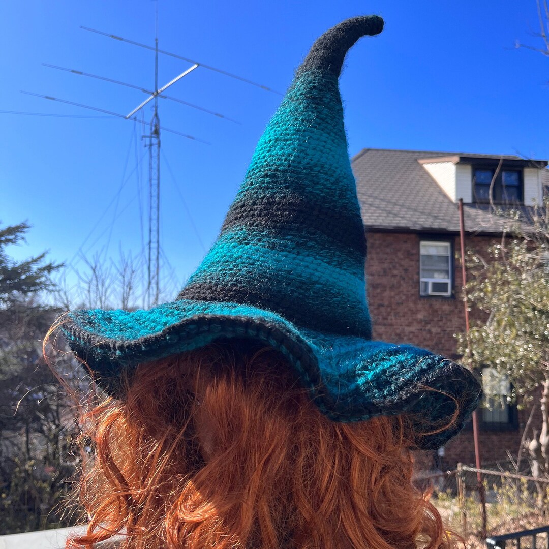 Blue Witch Hat, Size XL, Witch Blue Hat, Aqua Hats for Witches ...