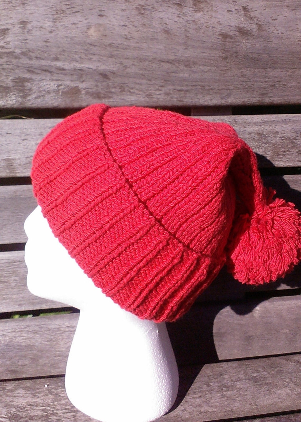Hand Knitted Mr. Smee Hat: Red Cotton Pirate Costume - Etsy