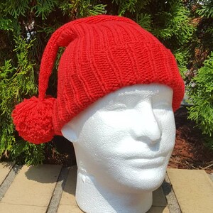 Hand Knit Mr Smee Hat: Red Cotton Pirate Costume - Etsy