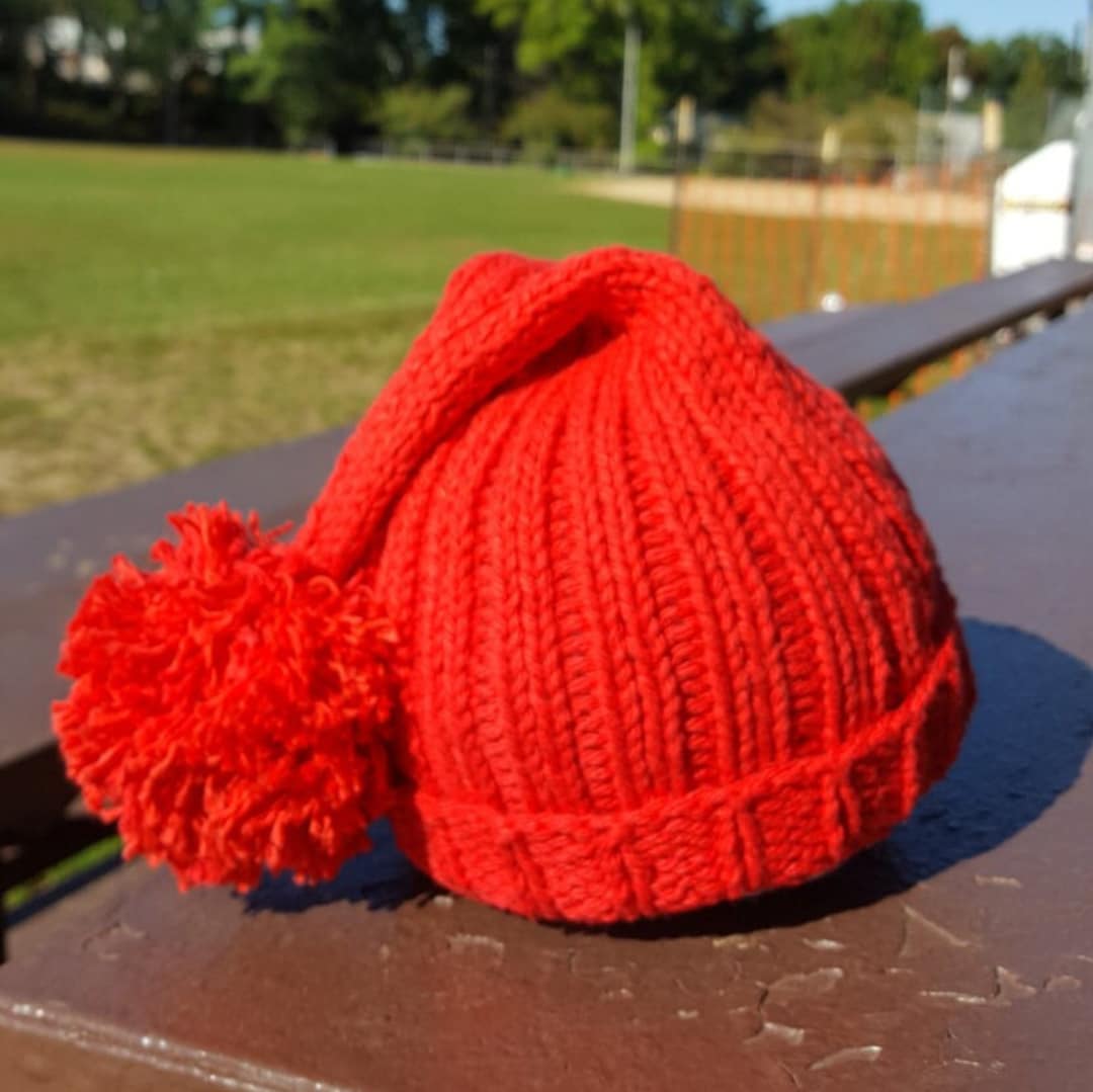 Hand Knit Mr Smee Hat: Red Cotton Pirate Costume - Etsy