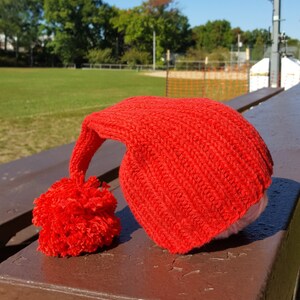 Hand Knit Mr Smee Hat: Red Cotton Pirate Costume - Etsy