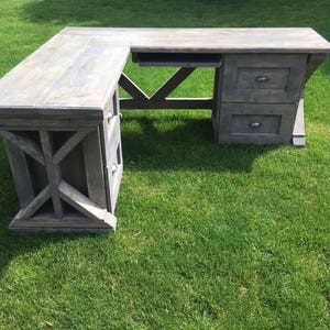 Rustic Corner Desk - Etsy