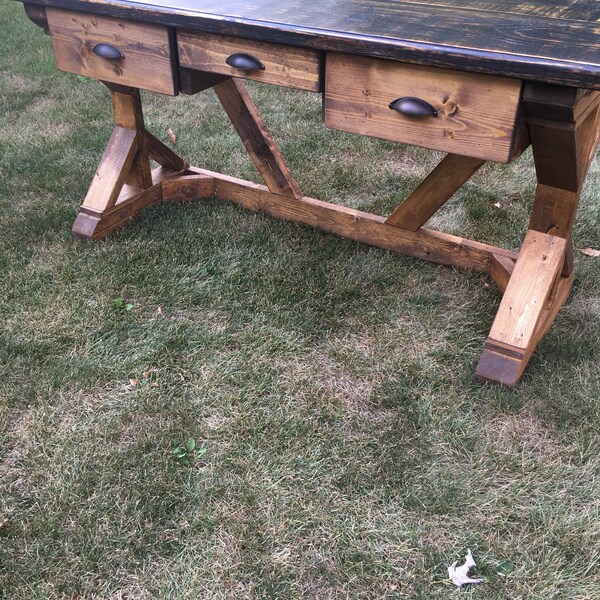 Rustic Desk - Etsy