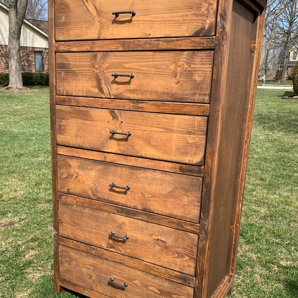 Rustic Tall Dresser - Etsy