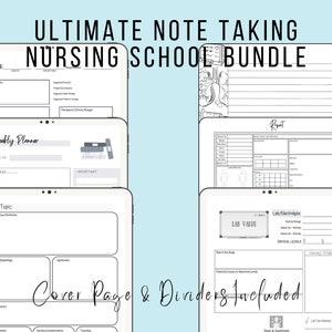 Printable Ultimate Nursing School Note-taking Bundle Template Packet ...