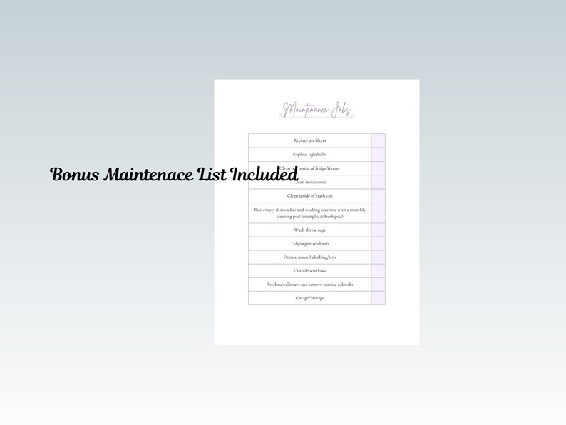 Deep Cleaning Schedule Checklist, Household, Perimeter Method, Easy ...