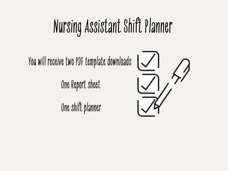 Cna/pct/tech Report Sheet, Shift Organizer and Planner | Nursing ...
