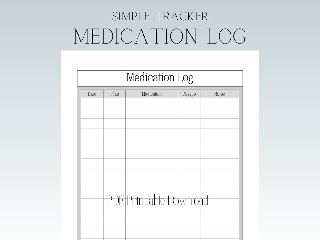 Medication Log Notes Sheet: Nursing, Aide, Caretaker, Home Health ...