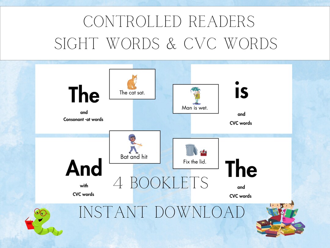 Sight Words Controlled Reader Booklets | Printable Digital Download ...