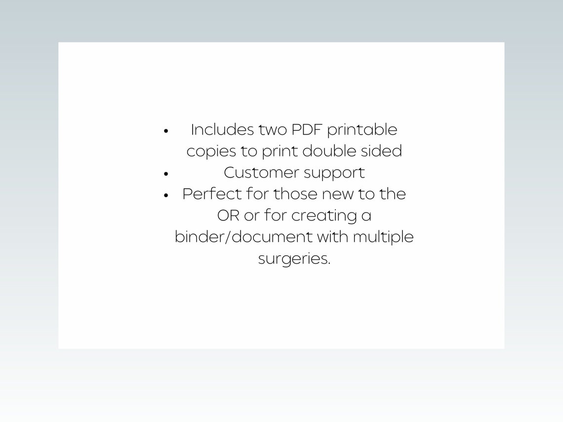 Operating Room Circulator Nurse Surgical Notes | Template Downloads - Etsy