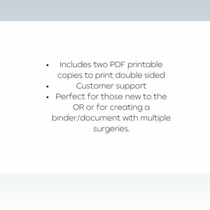 Operating Room Circulator Nurse Surgical Notes | Template Downloads - Etsy