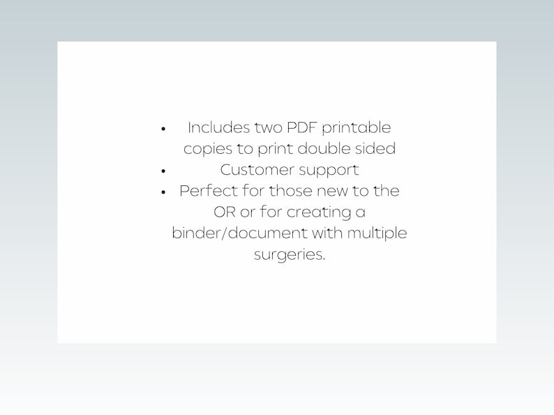 Operating Room Circulator Nurse Surgical Notes | Template Downloads - Etsy