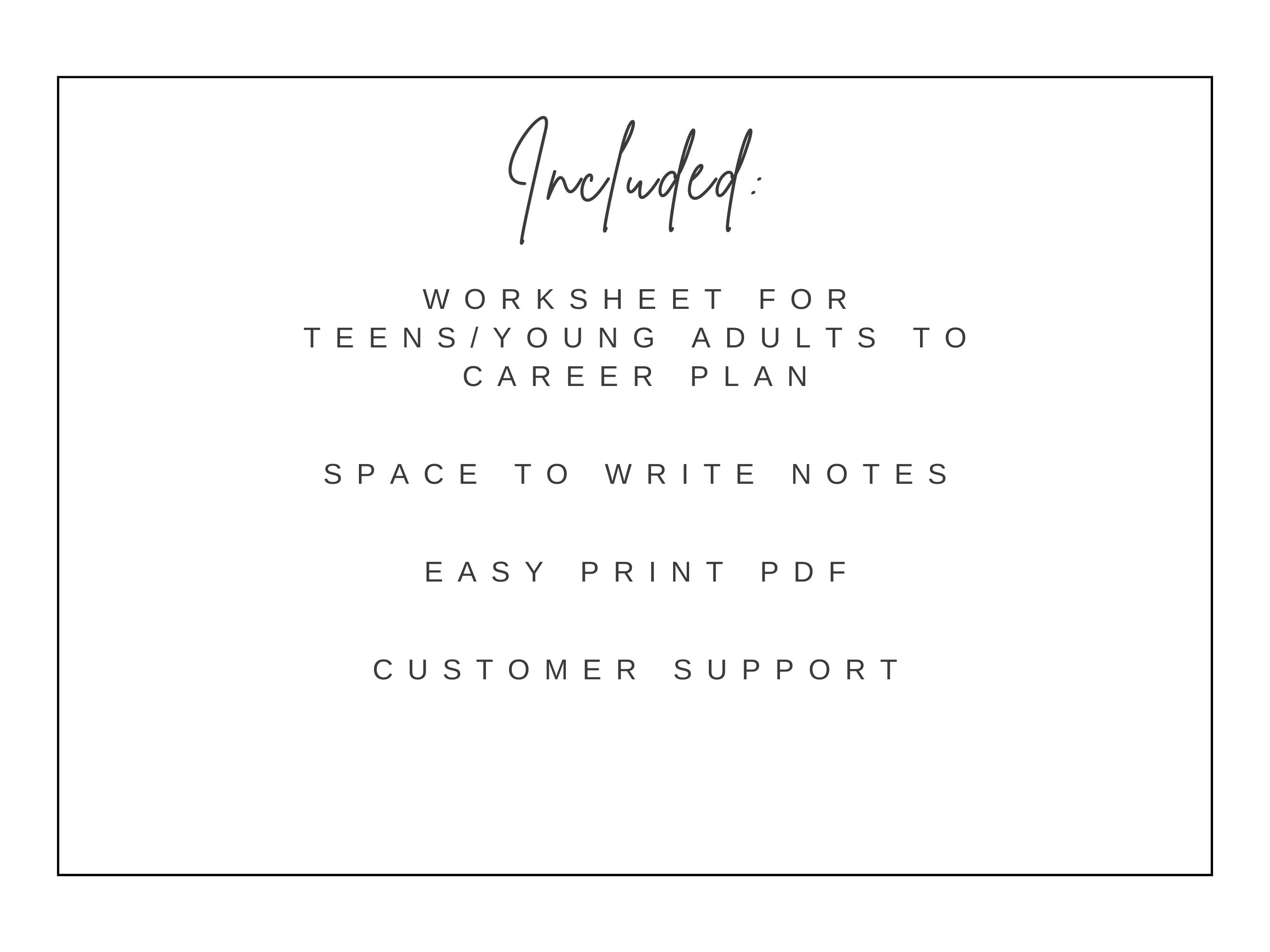 Career Job Planning Worksheet | Teen Student Planner Template Printable ...