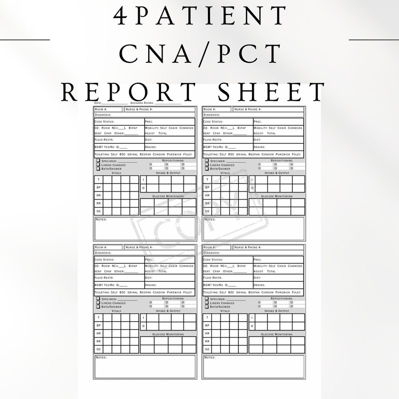 Pct Report Sheet - Etsy