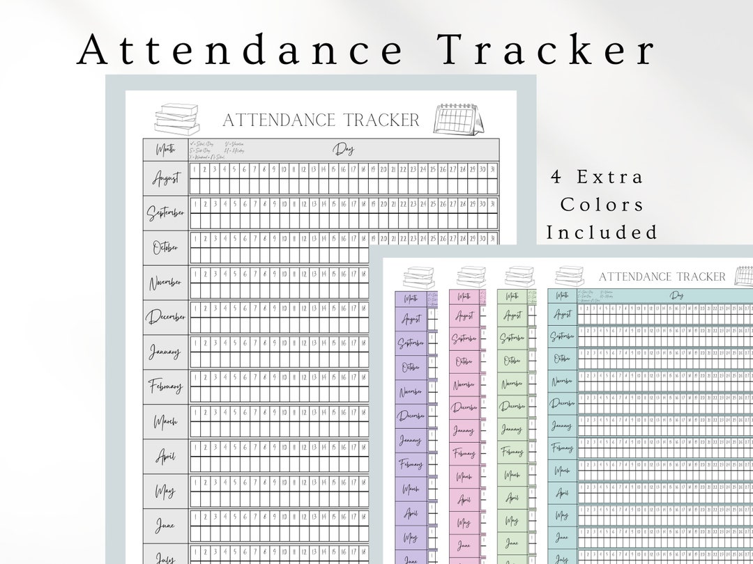 Homeschool Attendance Tracker - Etsy