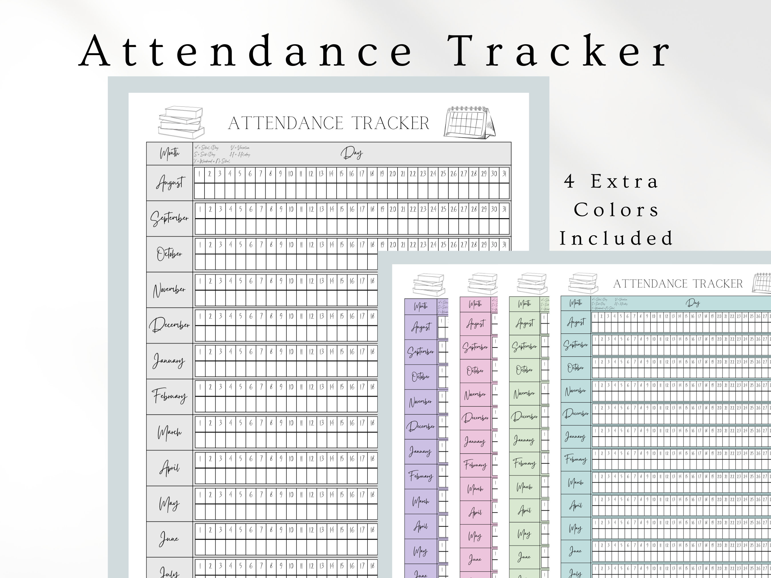 Homeschool Attendance Tracker - Etsy