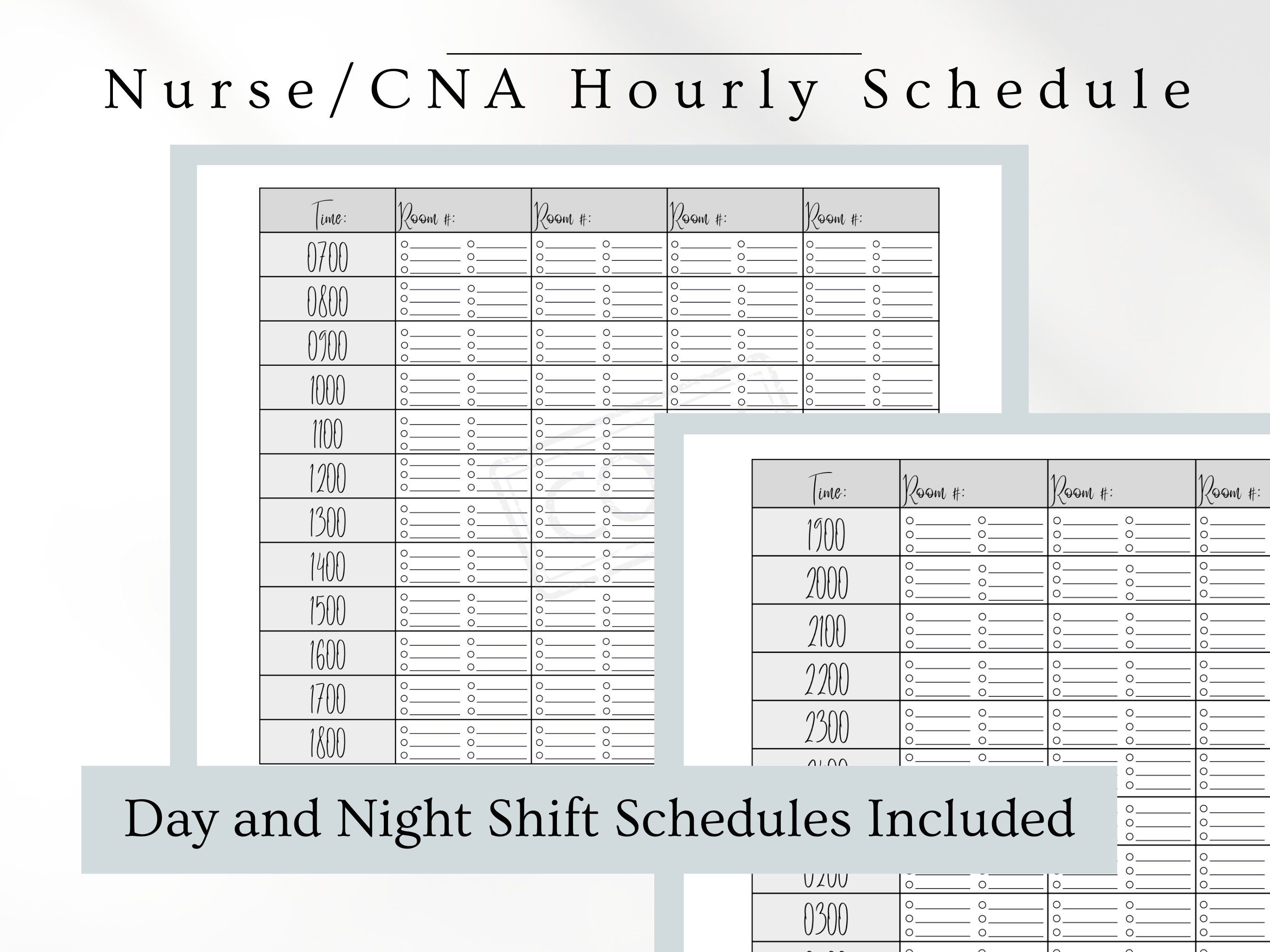 Nurse CNA Hourly Shift Schedule Med Pass to Do List - Etsy