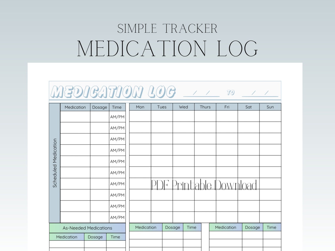 Medication Tracking Log Notes Planner Sheet: Nursing, Aide, Caretaker ...