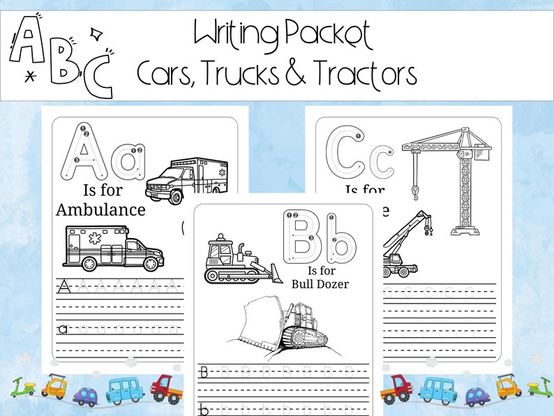 Handwriting Letter Practice Printable Worksheets | Instant Download ...