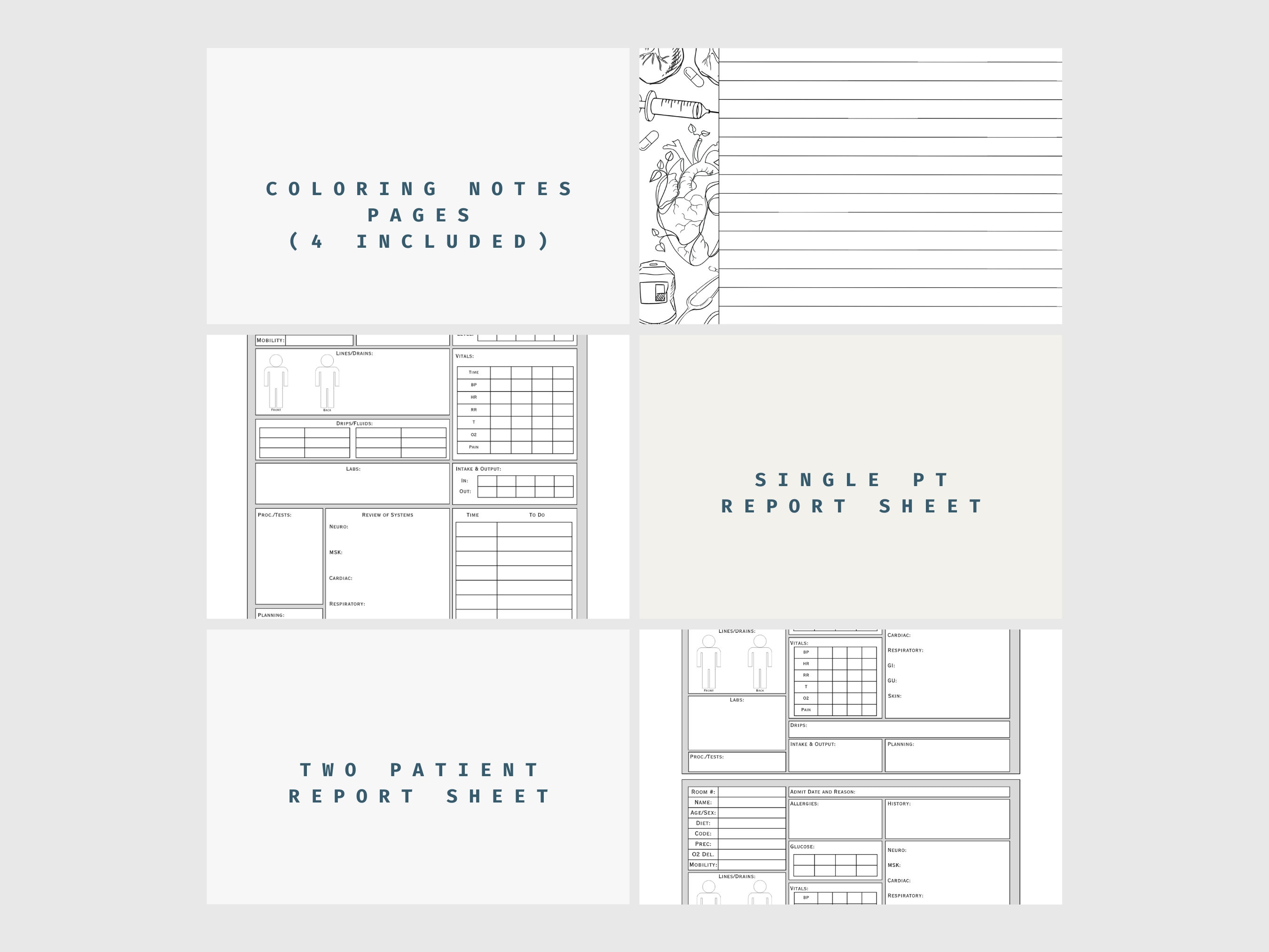 Printable Ultimate Nursing School Note-taking Bundle Template Packet ...