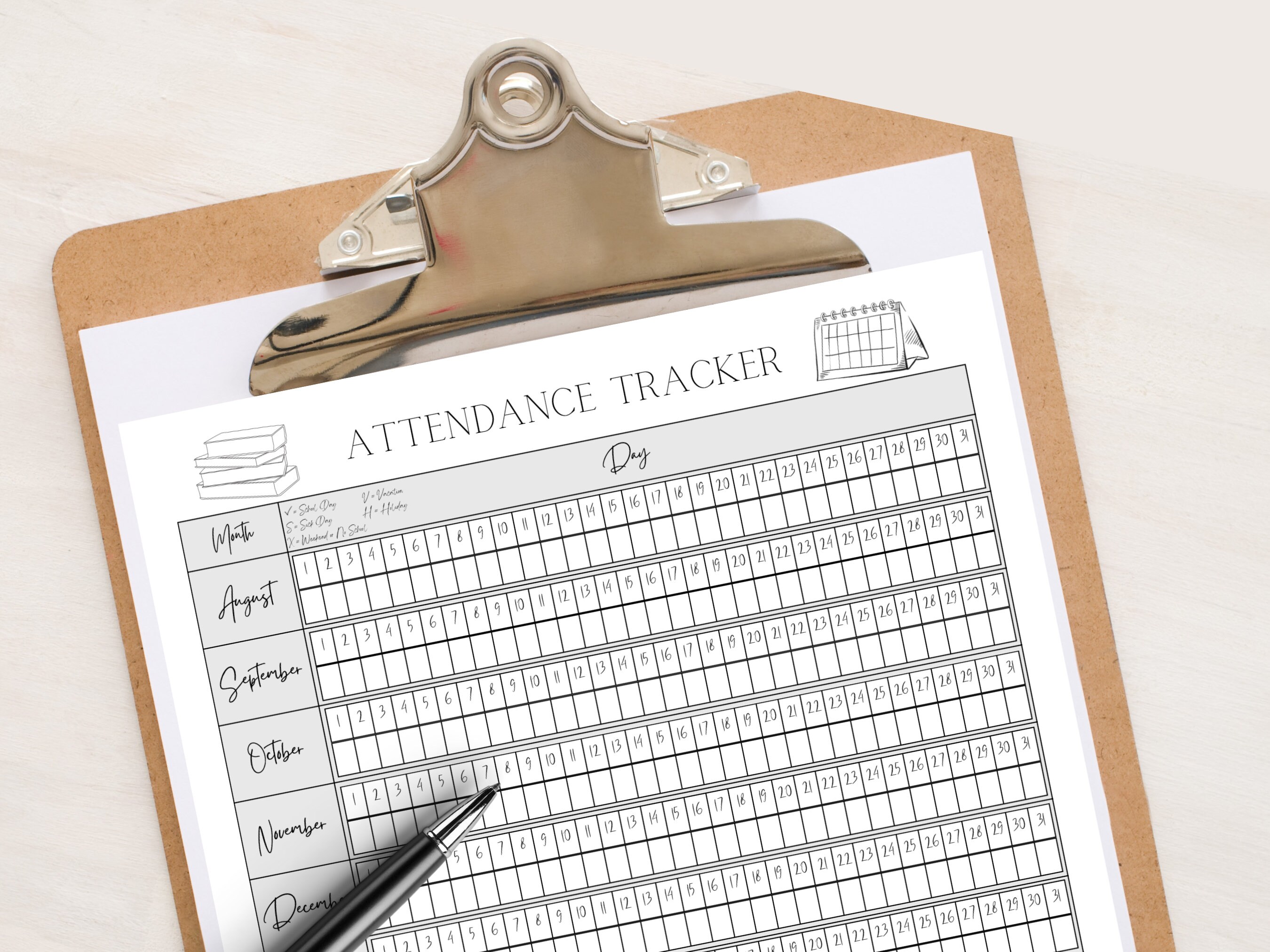 Homeschool Attendance Tracker - Etsy