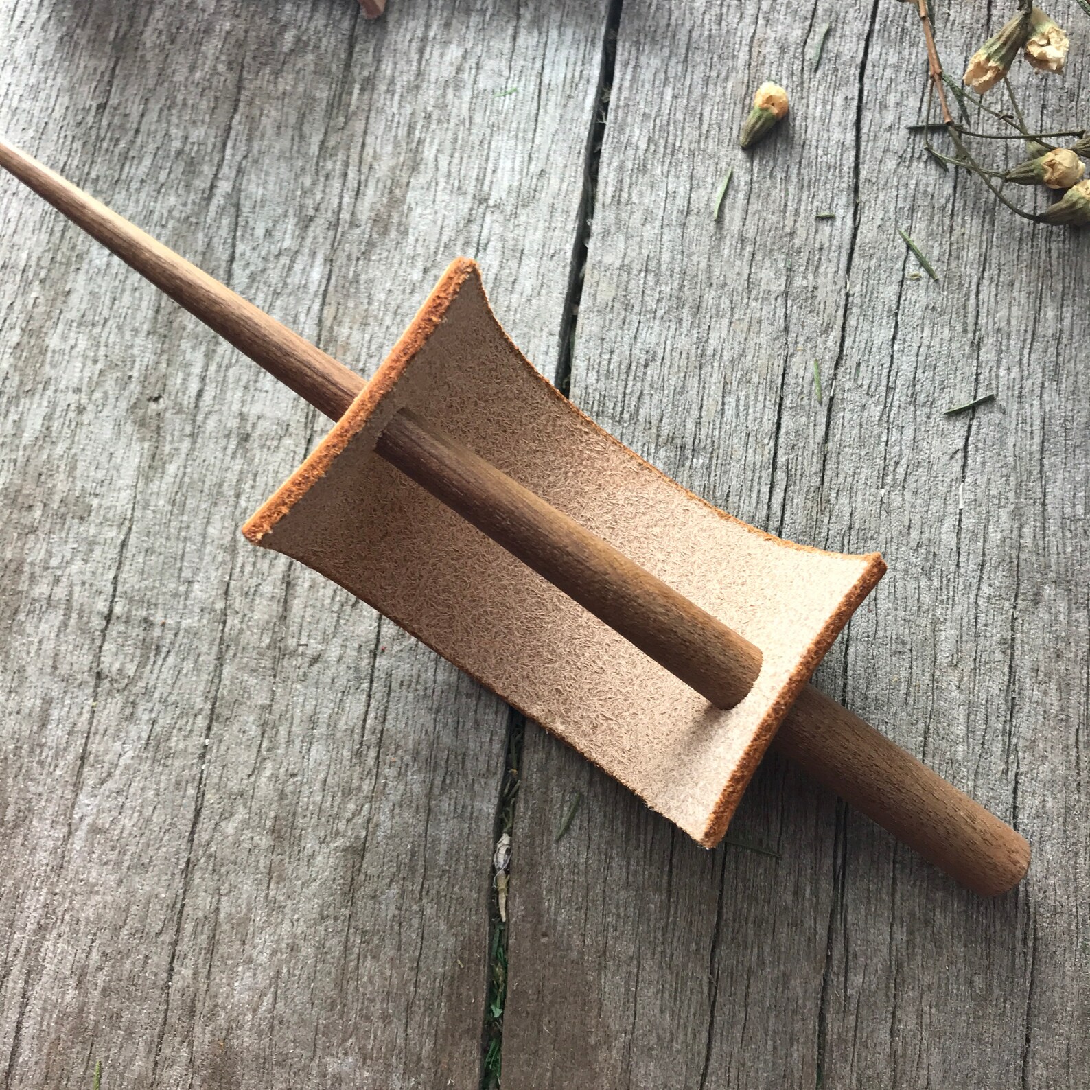 Hand Tooled Leather Hair Slide Barrette Caramel Brown Rustic | Etsy