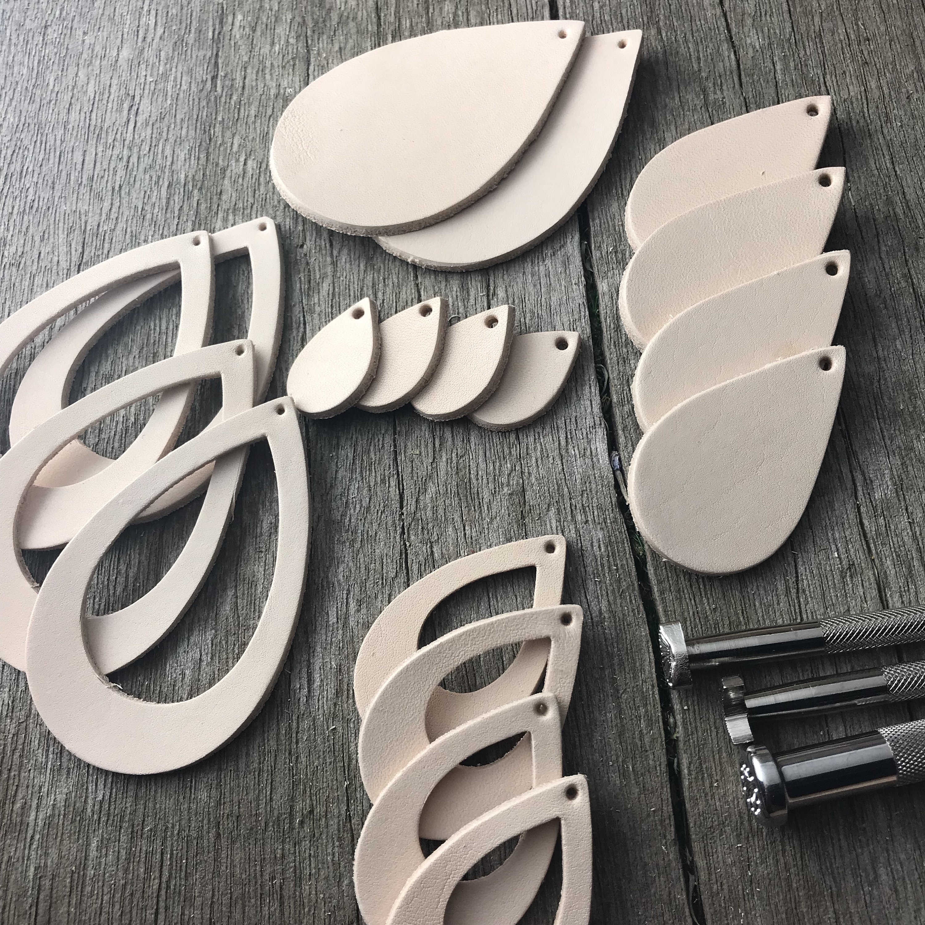 Leather Earring Blanks 52 Pieces, Mega Sample Pack of Multiple Shapes ...