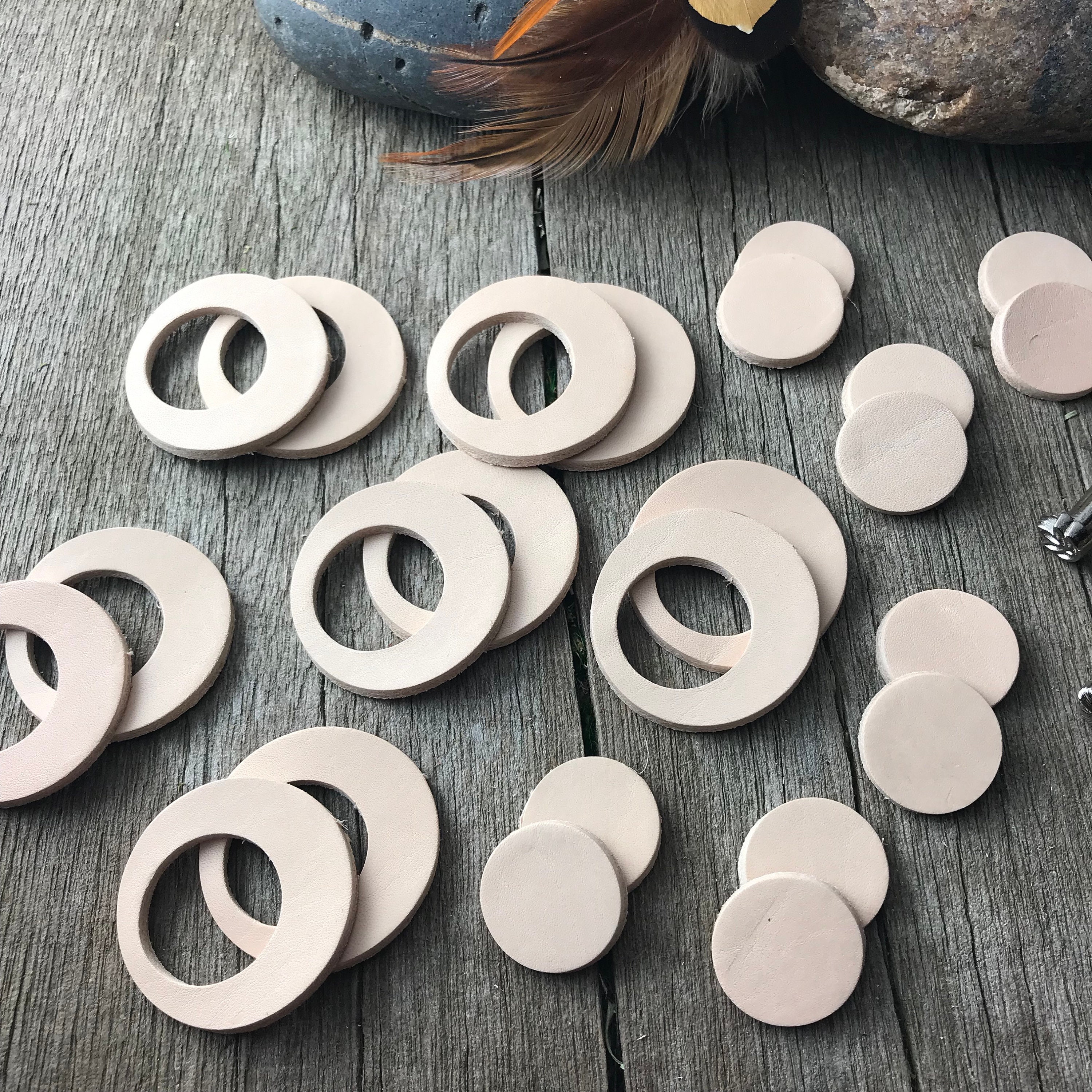 Leather Earring Blanks 24 Pieces, Circles and Hoops, Premium Tooling ...