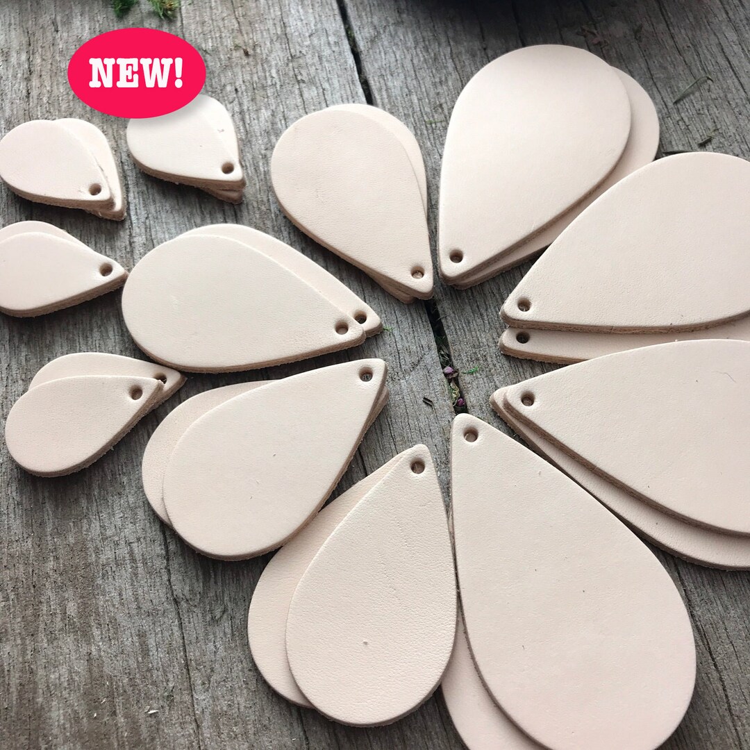 Leather Earring Blanks 24 Pieces, Small, Medium and Large Assortment ...