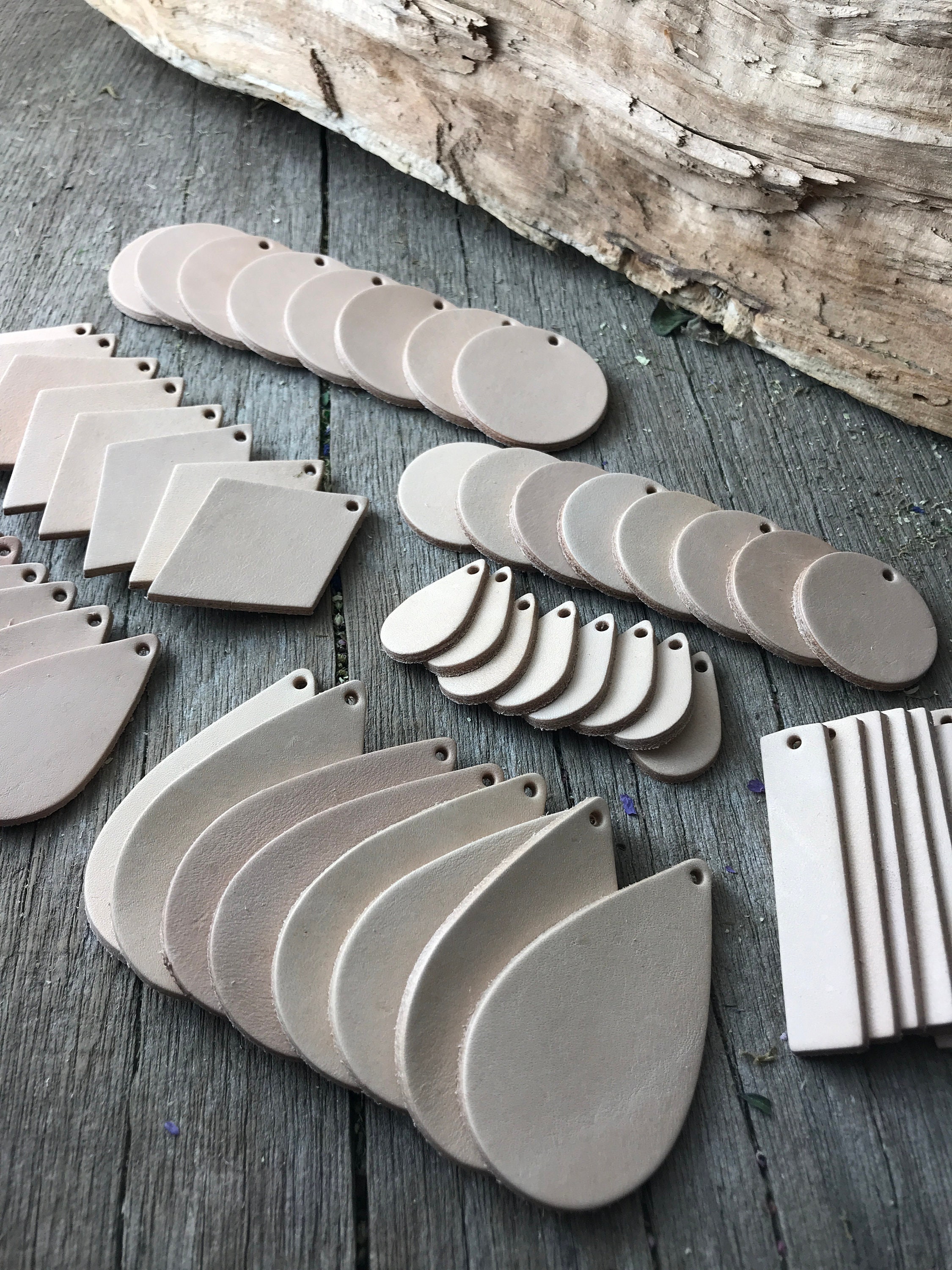 Leather Earring Blanks 64 Pieces, Variety Pack, Multiple Shapes and ...