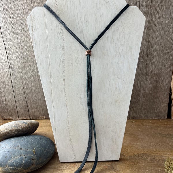 Leather Lariat - Etsy