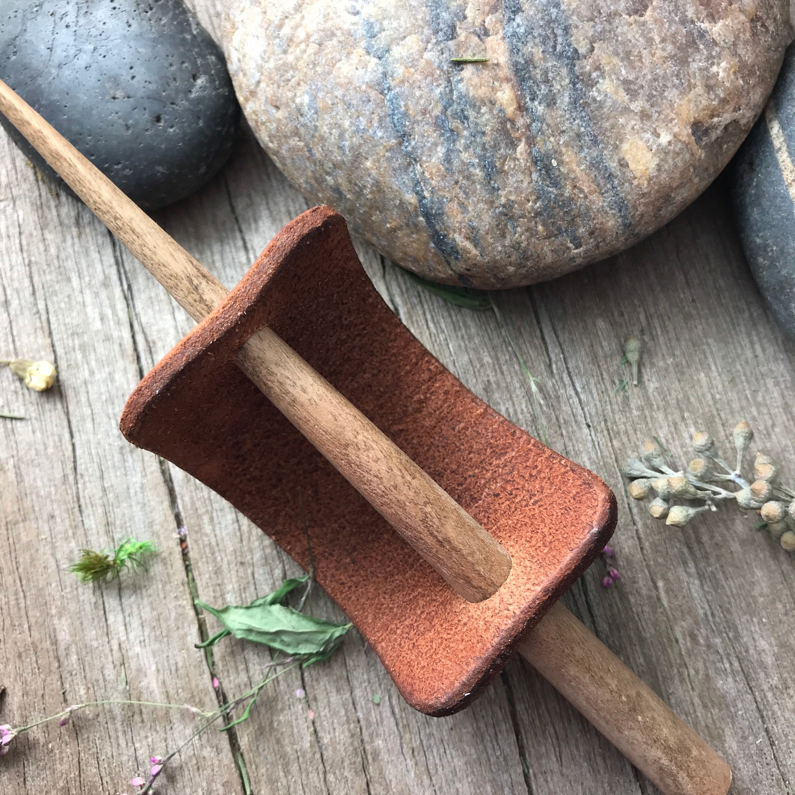 Hand Tooled Leather Hair Slide Barrette Caramel and Chocolate - Etsy