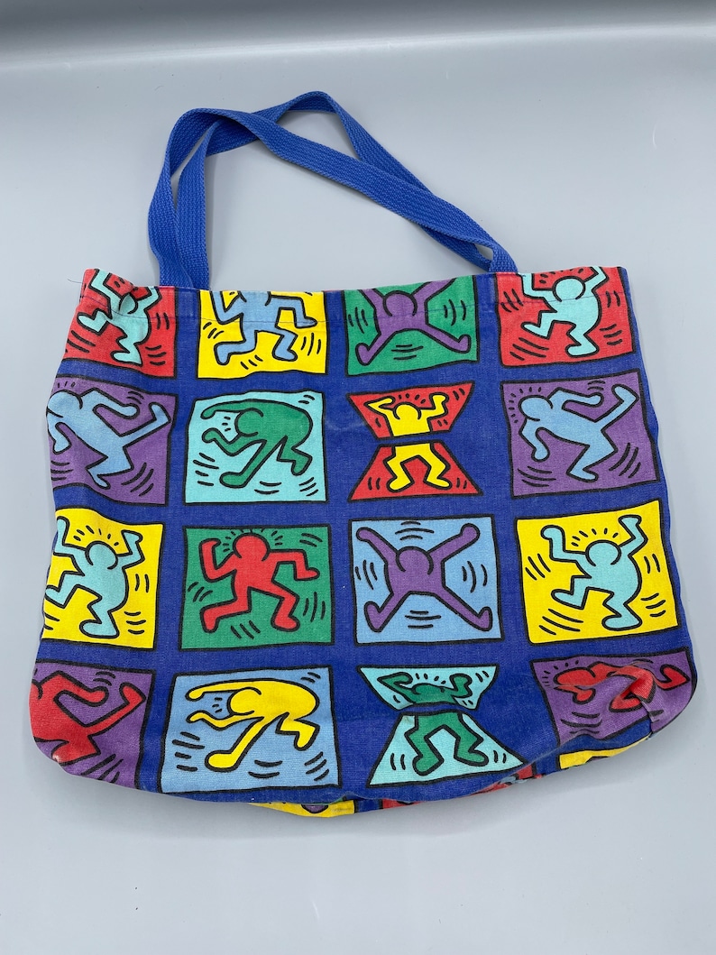 Vintage Keith Haring 1982 Print Tote Bag Maiden Sunshine Corp Made in ...