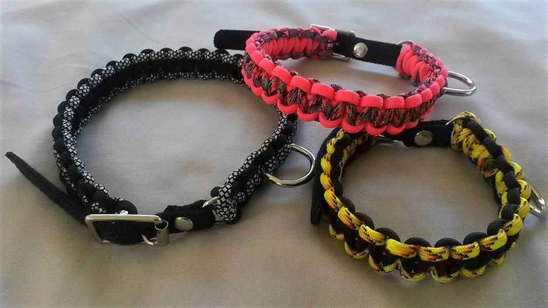 Dog Collar, Adjustable Strap, Paracord 550, Suit Small & Medium Dogs ...