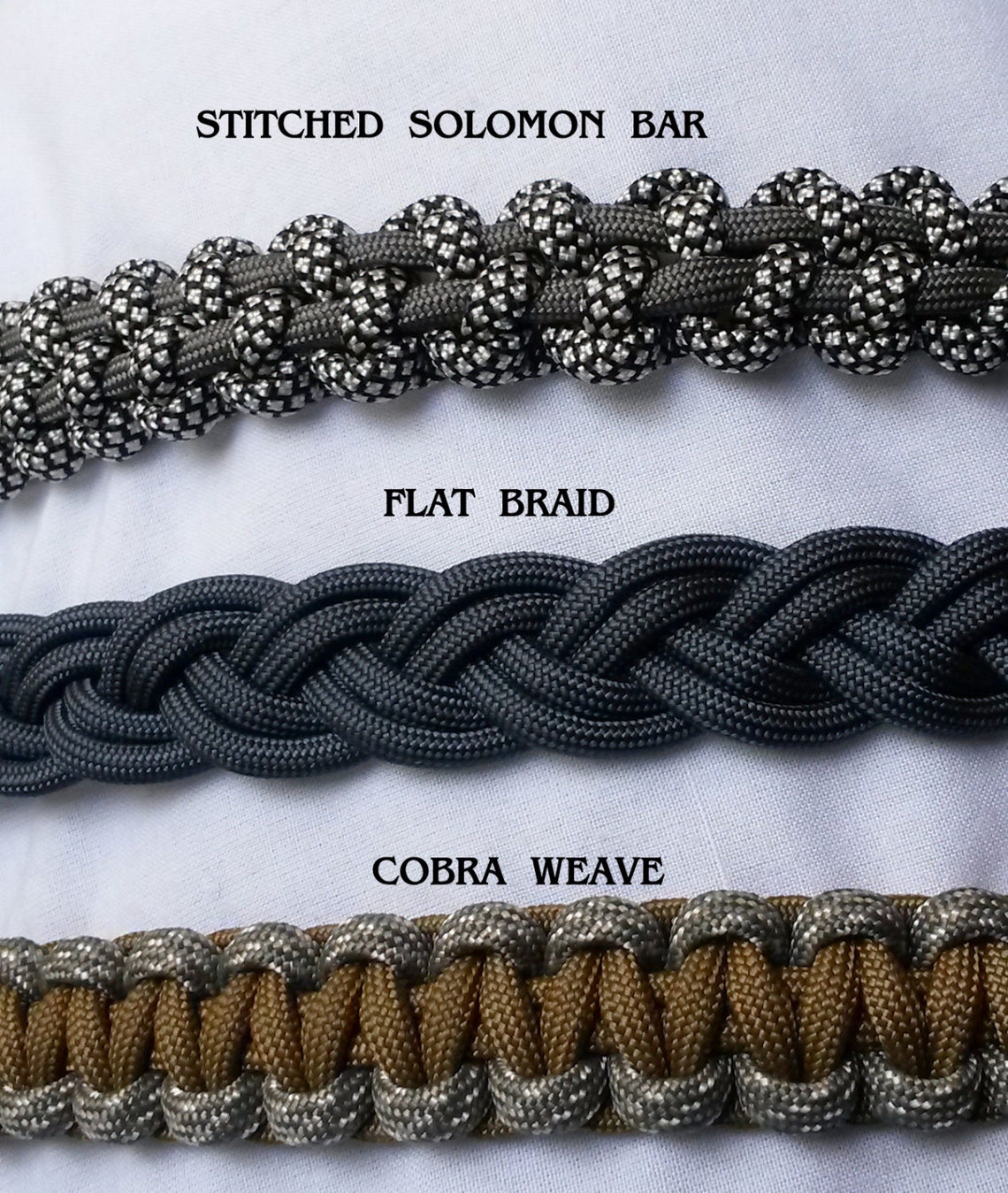 Hat band Paracord 550 choice of colours sizes & 3 weaves | Etsy