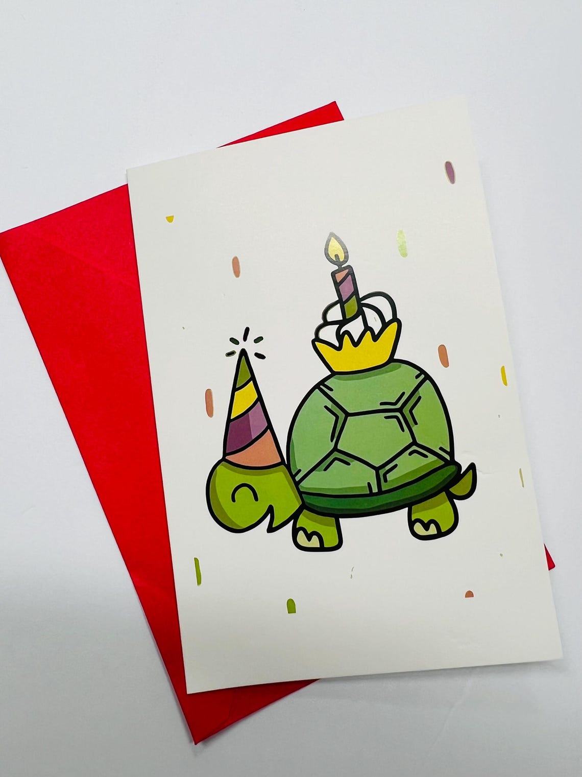 Birthday Card - Tortoise - Blank Inside - Etsy