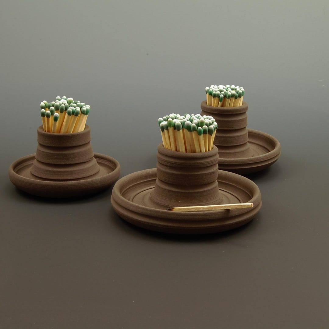 Ceramic Match Striker Brown With Ribs / Modern Stoneware / Handmade - Etsy