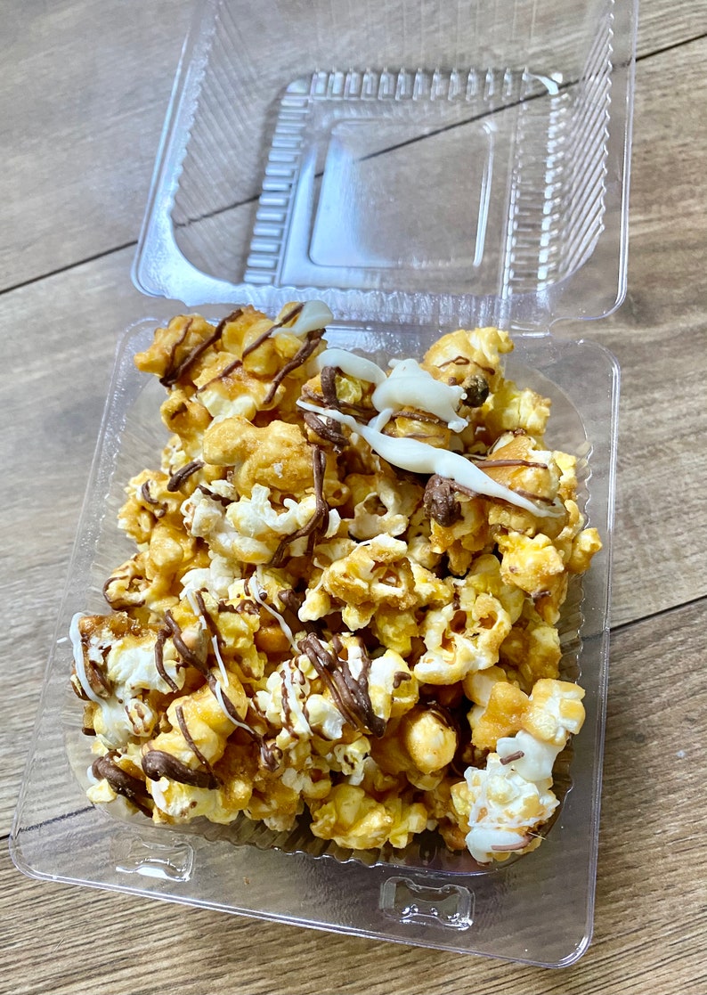 Homemade Caramel Popcorn White Chocolate Milk Chocolate Drizzle - Etsy