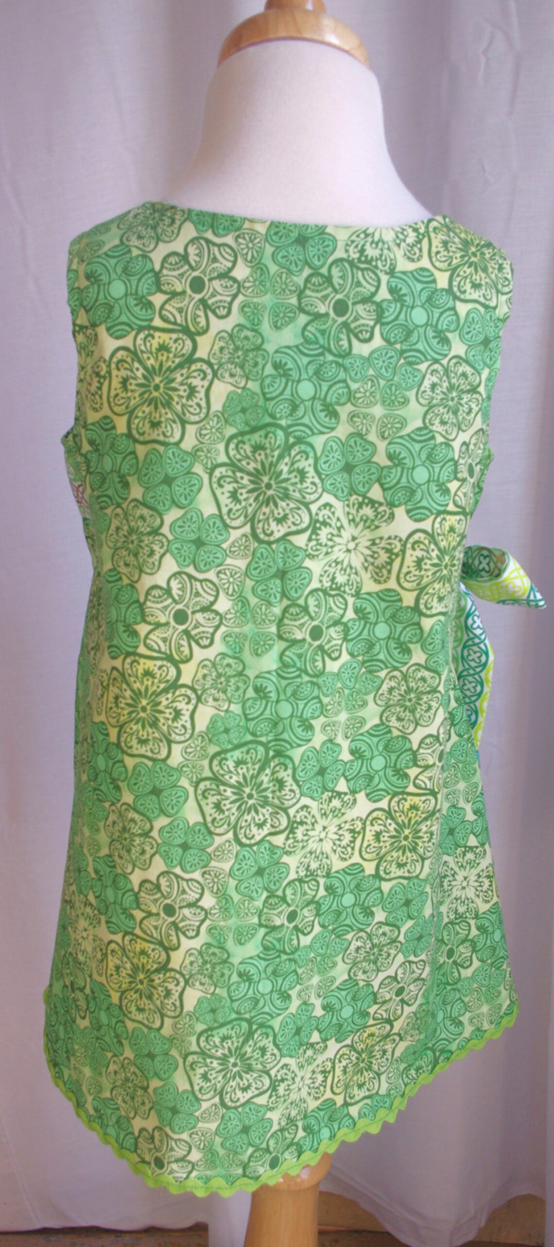 St. Patrick's Day Dress, Shamrock Print Dress, Toddler Wrap Dress, Luck ...