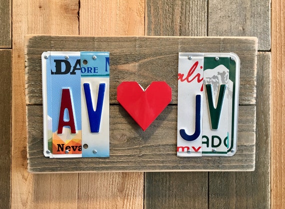 Unique Couple Gift for Husband or Wife / Custom HEART License - Etsy