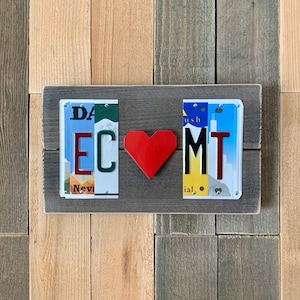 Unique Couple Gift for Husband or Wife / Custom HEART License Plate ...